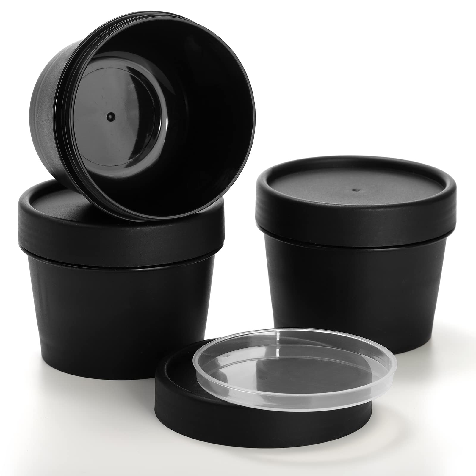 Nicunom 20 Pack Plastic Cosmetic Container Jars, 3.5 Oz Leakproof Lotion Container Travel Storage Jars Refillable Plastic Jars with Lids for Ointment, Cream, Makeup, Slime, Beauty Product