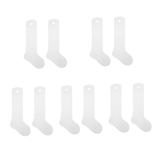 VILLCASE 10 pcs Sock Shaping Board mesa para uñas acrílicas Sock dye Sock jigs Heat Press Accessories White Sock jig for Printing Knitting Tools Sock jig Board