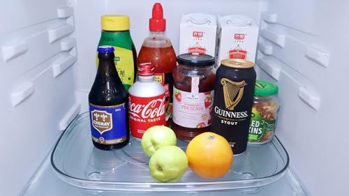 UPOGA Lazy Susan Organizer for Refrigerator 15.9''x11.8'' Rectangular Turntable Organizers and Storage, Easy Get Items from Inner Fridge and Cabinet