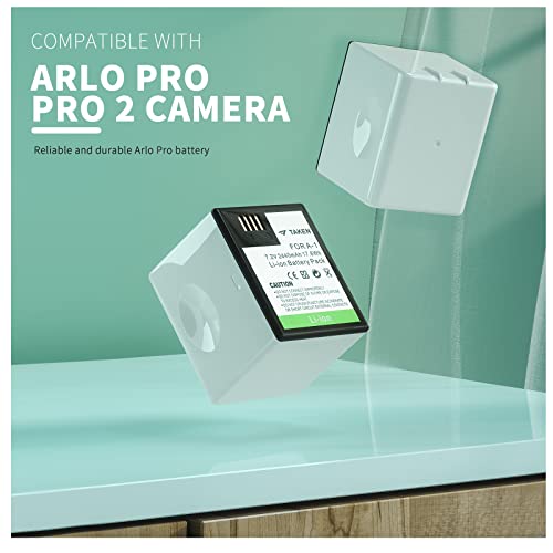 Arlo Pro Battery TAKEN 2-Pack 2440mAh Arlo Batteries with LCD Dual Arlo Battery Charger Camera Rechargeable Battery for Arlo Pro and Pro 2(NOT Compatible with Arlo Ultra 2, Arlo Pro 3)