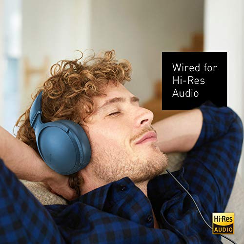 Panasonic Premium Hi-Res Wireless Bluetooth Over The Ear Headphones with 3D Ear Pads and 3 Sound Modes - RP-HD305B-A (Blue)