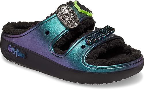 Crocs Unisex-Adult Classic Harry Potter Cozzzy Sandals Slide, Black, Numeric_9 US Men
