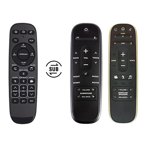 New Remote Control with Battery Fit for Polk React Sound Bar & Polk Command Sound Bar
