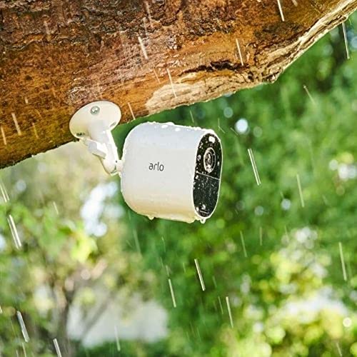 Arlo VMC2430-100NAR Essential Spotlight Wireless Camera (4 Pack) 1080p Video, Color Night Vision, 2 Way Audio, Direct to WiFi No Hub Needed โ White (Renewed)
