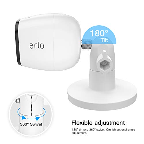 Camera 1/4‘’ Magnetic Wall Mount for Arlo Pro 3 Pro 4 Arlo Ultra Wyze Cam Outdoor Camera Arlo pro 2 eufyCam Ring Cam,No Tools Directly Attached to Steel or Other Magnetic Surfaces,White