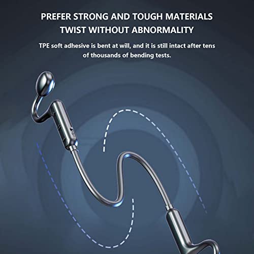 Qiopertar Sound Wave Conduction Bluetooth Headset Long-Lasting Battery Life Outdoor Sports Stereo Surround Sound Waterproof Headset