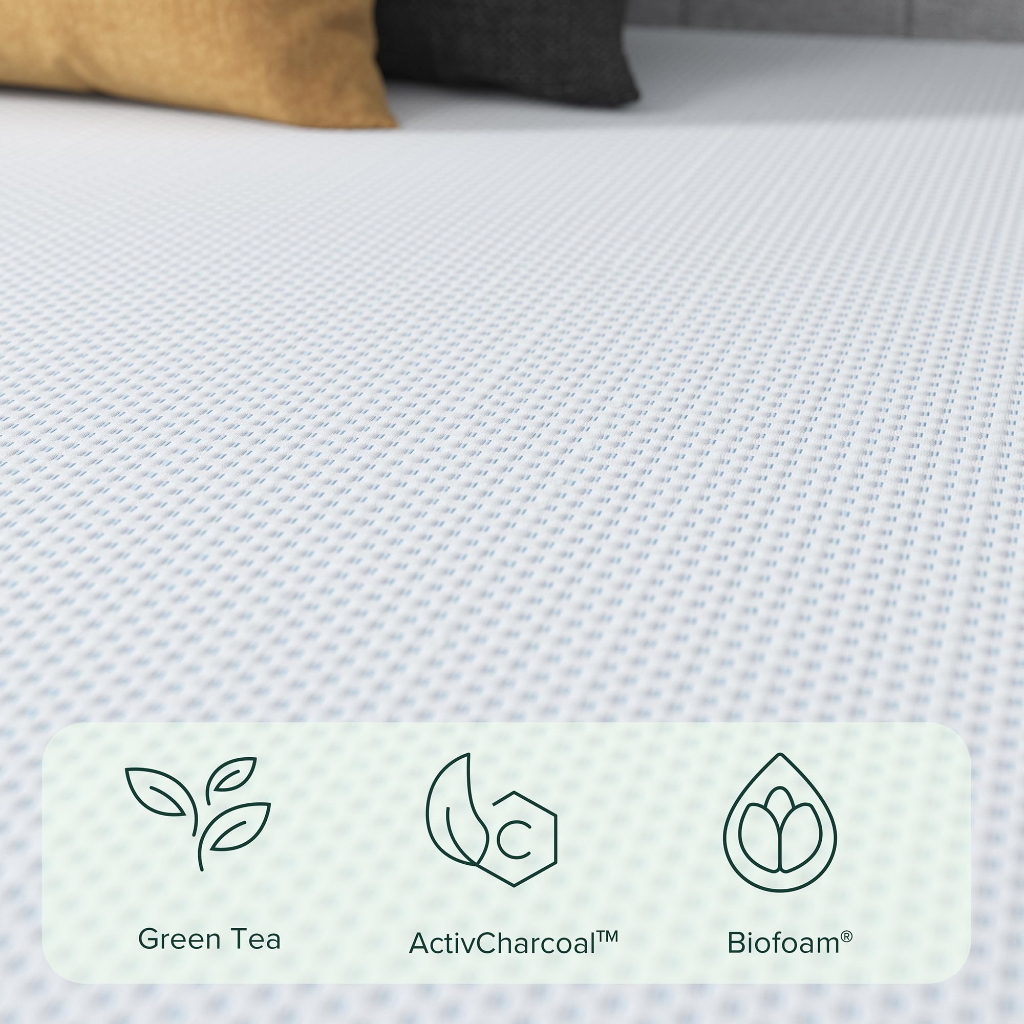 ZINUS 12 Inch Green Tea Cooling Gel Memory Foam Mattress / Cooling Gel Foam / Pressure Relieving / CertiPUR-US Certified / Bed-in-a-Box, Queen