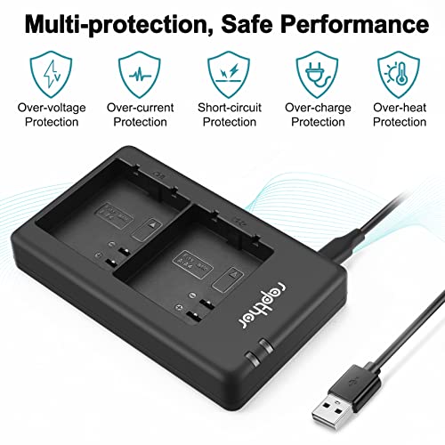 Upgraded 2-Pack 4950mAh Replacement Batteries with Charger Compatible with Arlo Pro 4/Pro 3/Ultra/Ultra 2 Wireless Security Cameras, Rechargeable 3.85V Long-Lasting Battery Life and Easy to Install
