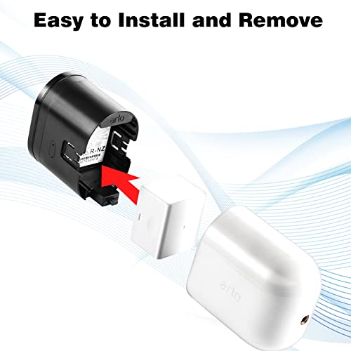 Upgraded 2-Pack 4950mAh Replacement Batteries with Charger Compatible with Arlo Pro 4/Pro 3/Ultra/Ultra 2 Wireless Security Cameras, Rechargeable 3.85V Long-Lasting Battery Life and Easy to Install