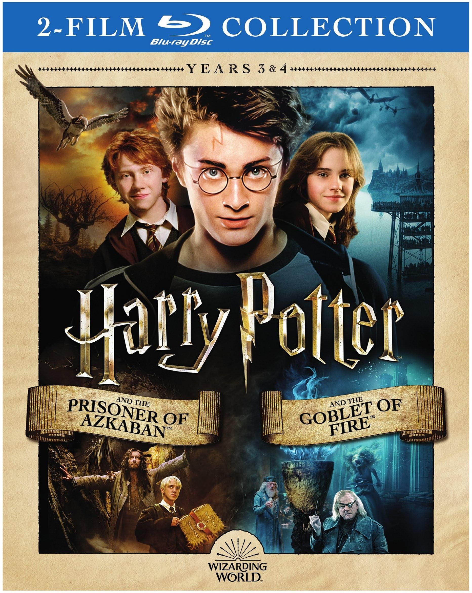Harry Potter Double Feature: Harry Potter and the Prisoner of Azkaban / Harry Potter and the Goblet of Fire [Blu-ray] (Cover may Vary)