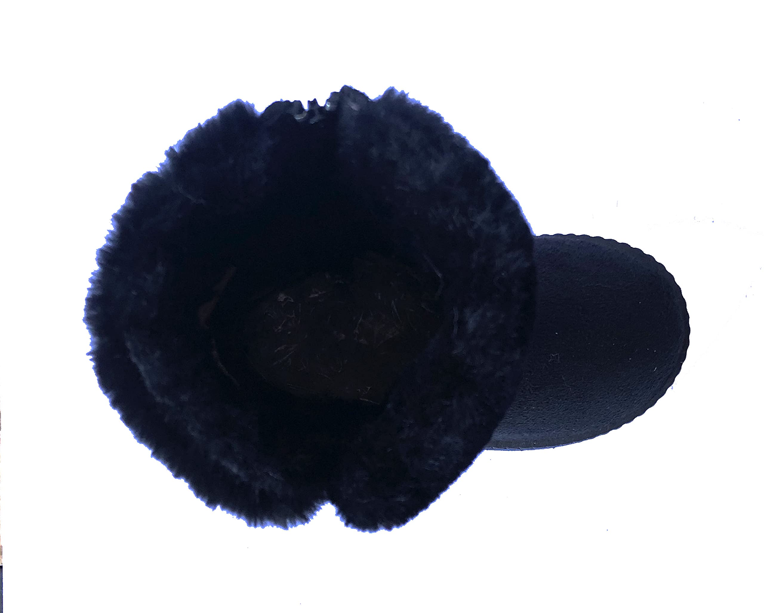REDVOLUTION Kids Boots Toddler Girls Cute 2 Buttons || Rhinestone Faux Fur Suede Knitting Shoe (Toddler 5, 365 black)