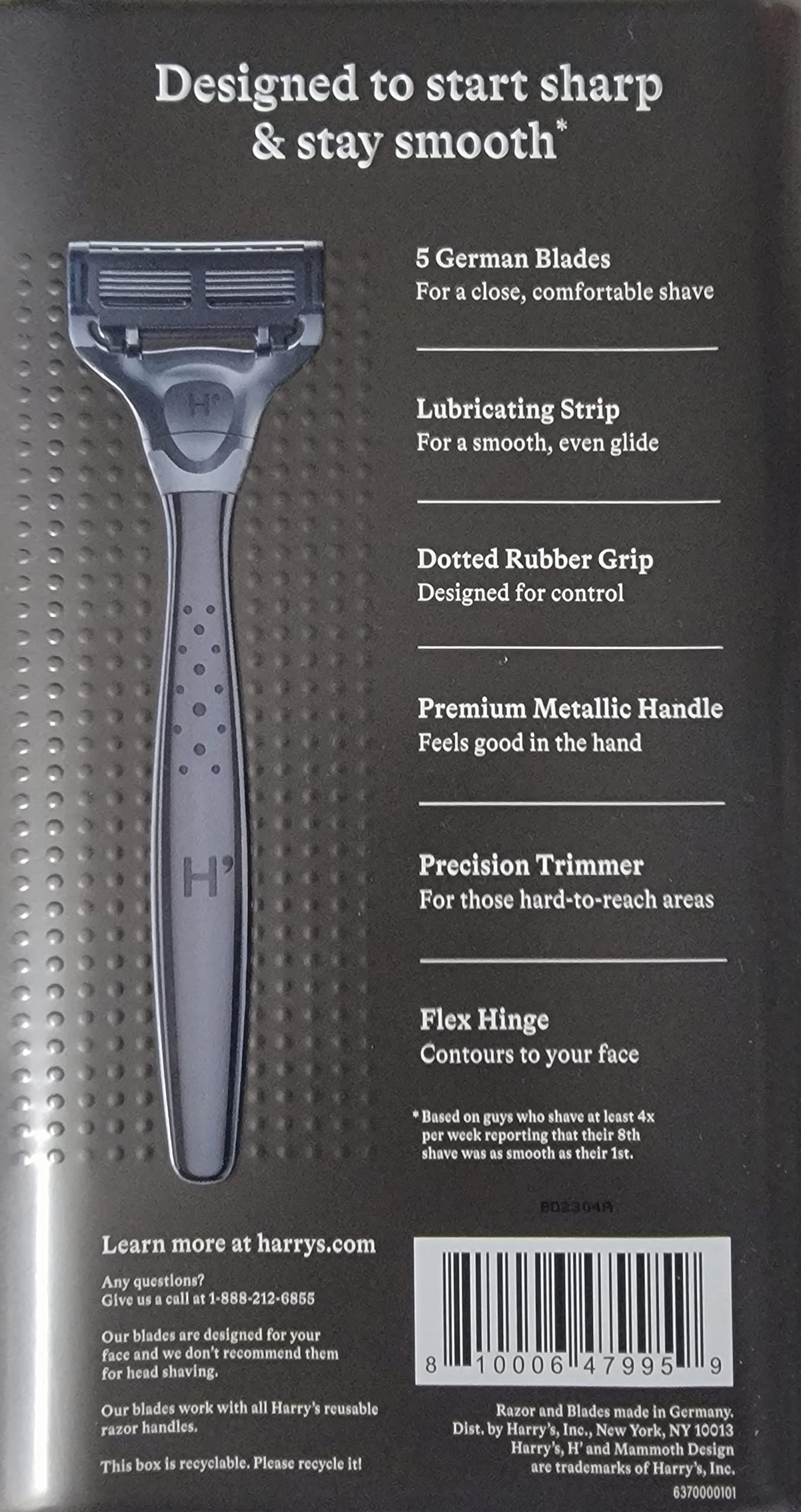 Harry's Craft Handle, White, Rubber, Contemporary, Men's Grooming, Men, Sensitive Skin, Modern Style