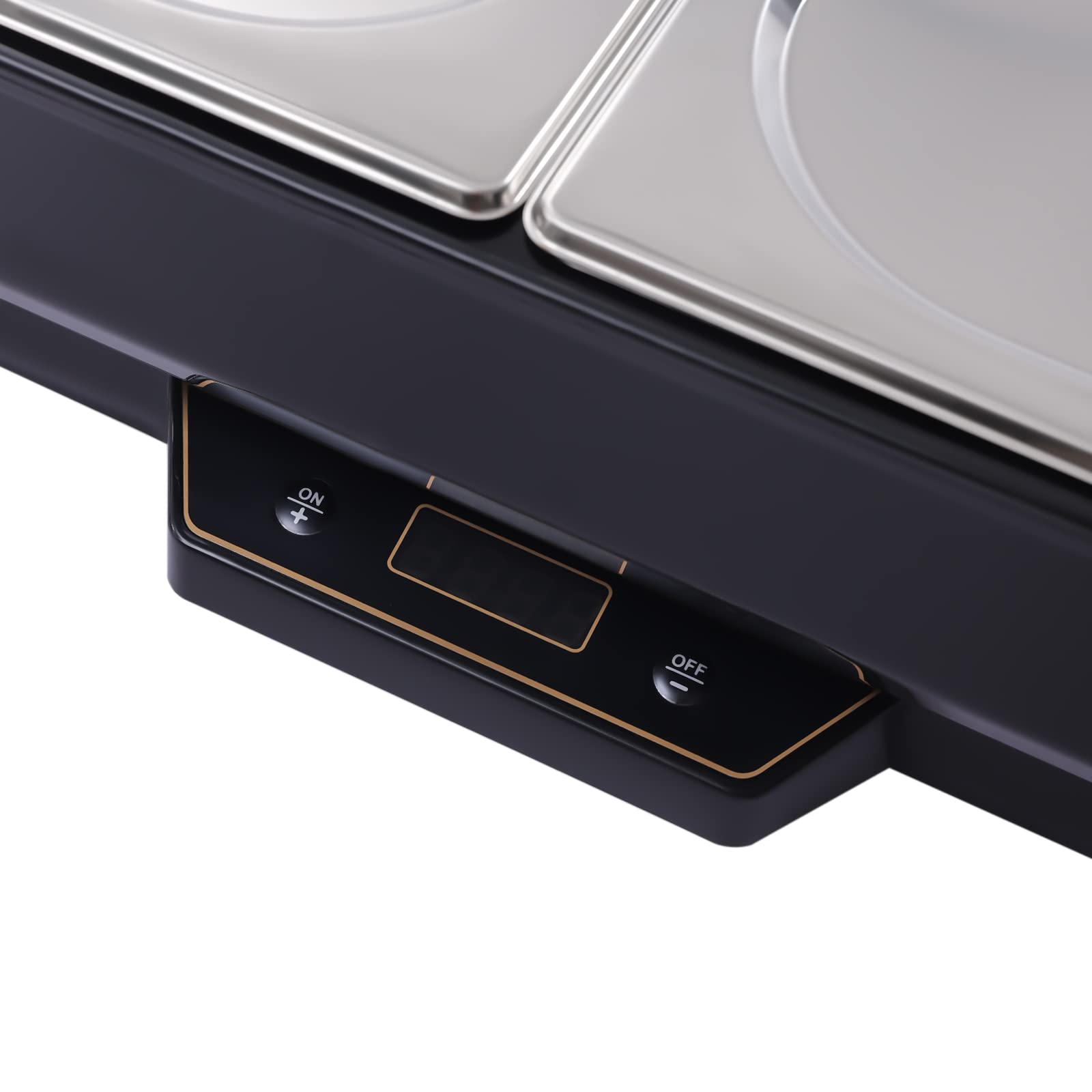 9L Electric Chafing Dish Buffet Stainless Steel Warmers Trays Server Chafer Digital Display for Catering(Black)