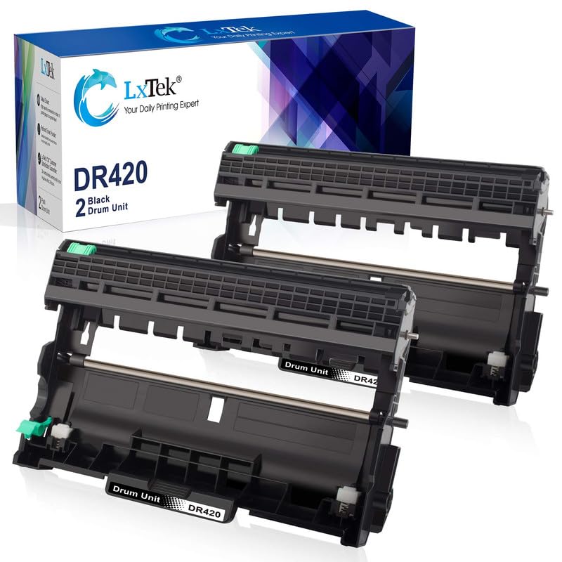 LxTek Compatible Drum Unit Replacement for Brother DR420 DR 420 TN450 TN 450 to use for HL-2270DW HL-2280DW HL-2240 HL-2240D MFC-7360N MFC-7460DN MFC-7860DW Printer Tray(2 Black, High Yield)