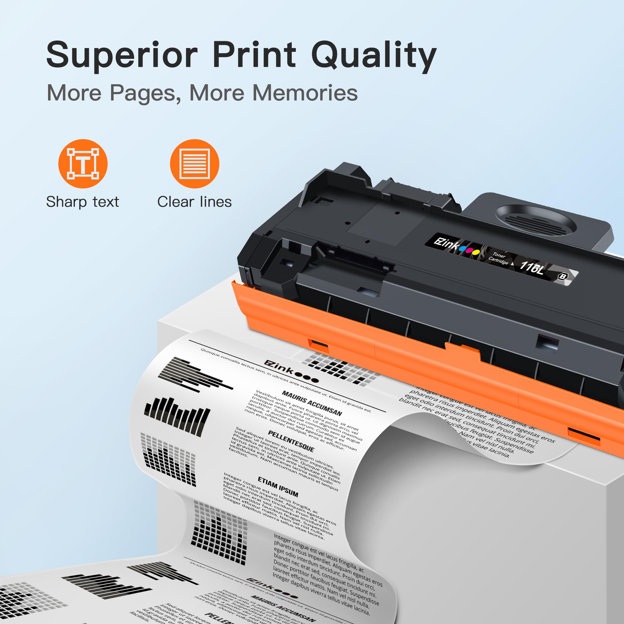 E-Z Ink (TM) Compatible Toner Cartridge Replacement for Samsung 116L MLTD116L D116L MLT D116L to use with SL-M2625D SL-M2825DW SL-M2835DW (2 Black)