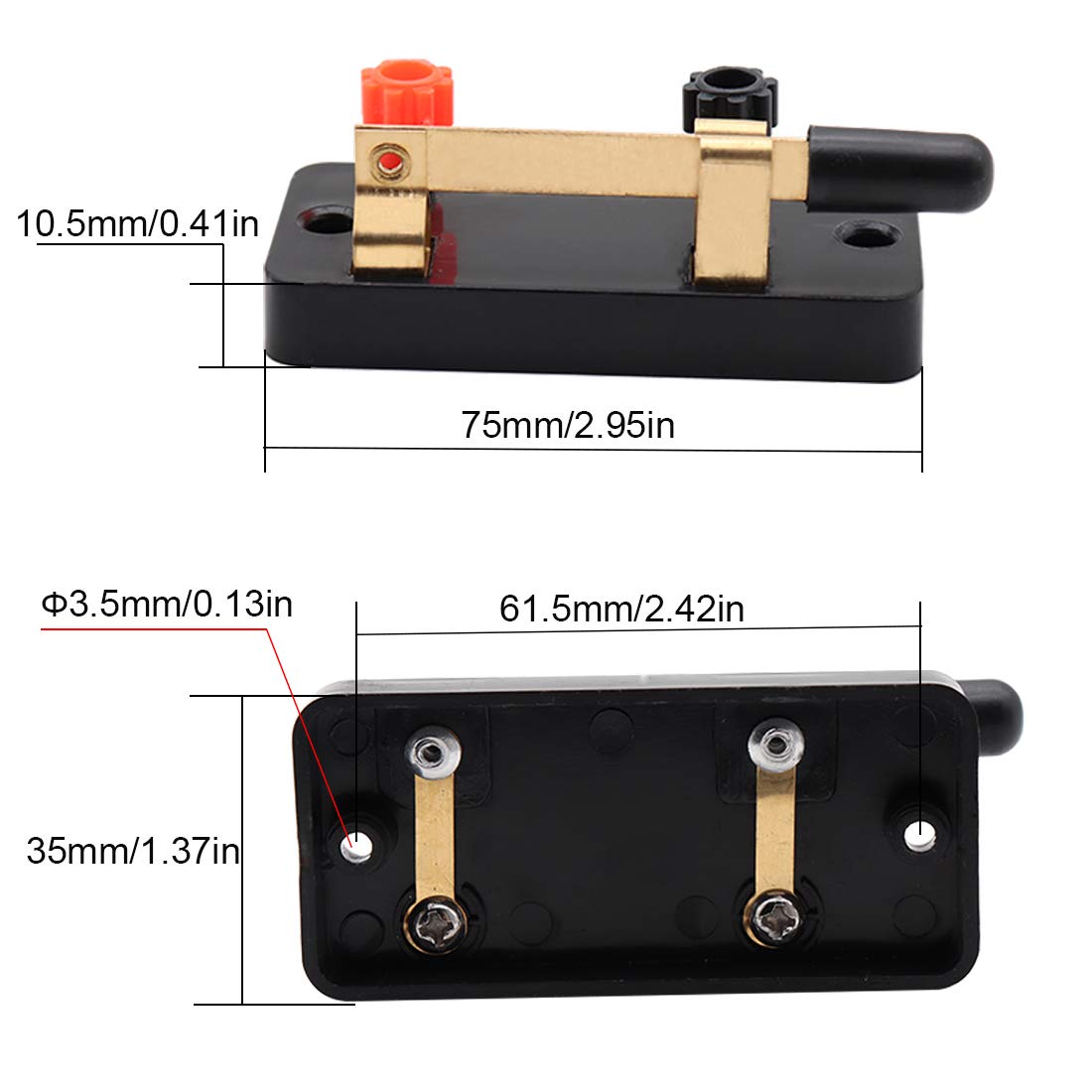 10pcs Lime2018 Single Pole Single Throw Switch:Used For Physics Laboratory,School Electronic Experimenting,great for demos teaching basic principles of electricity & how a simple circuit works
