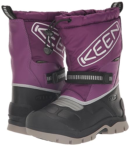 KEEN Snow Troll Insulated Waterproof Pull On Winter Boots, Charisma/Silver, 2 US Unisex Big Kid