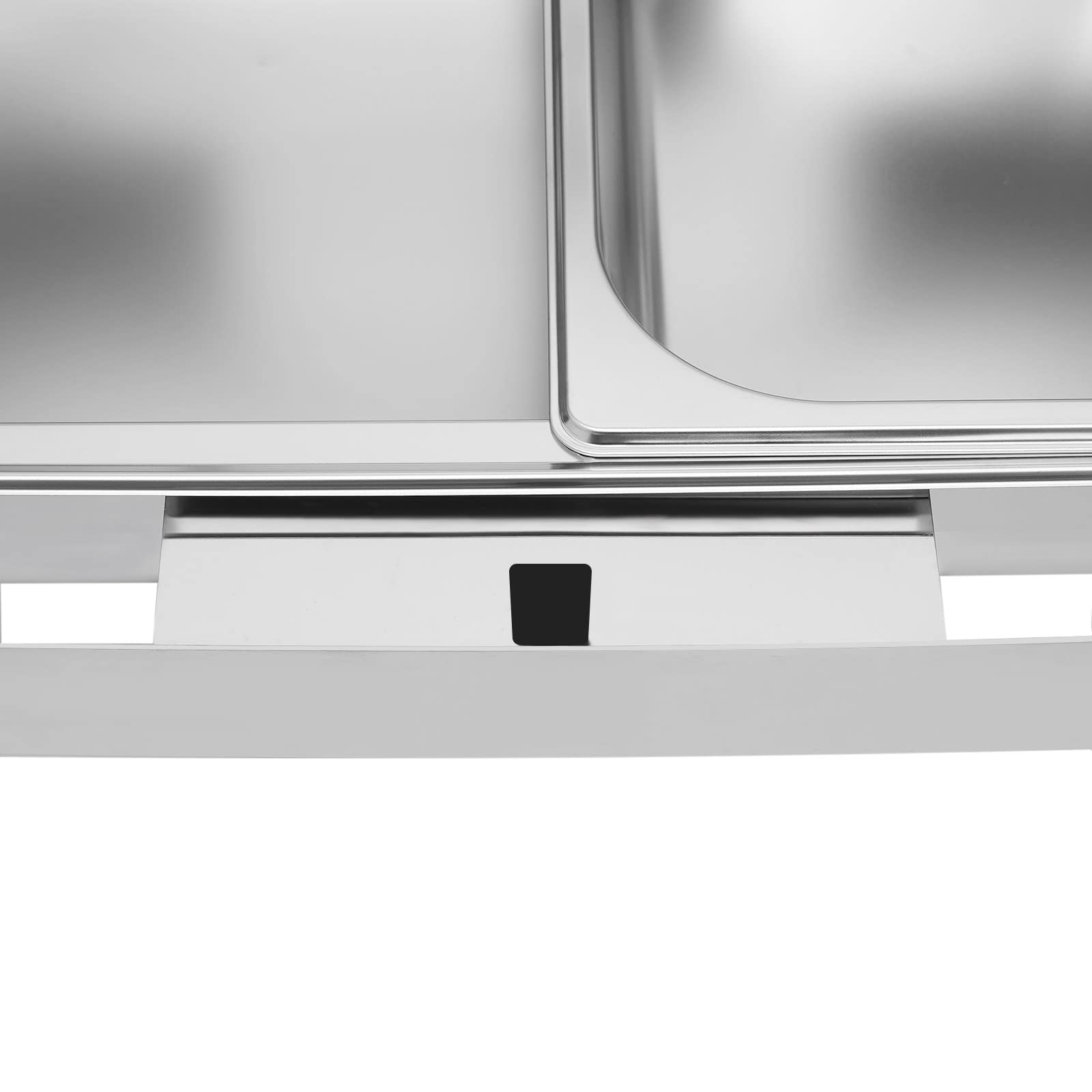 14.26Qt Chafing Dish Buffet Set, Stainless Steel Chafing Server Set with Clear Lid&2 Trays&Handle&Thickened Support Feet, for Food Warmer Parties Buffets