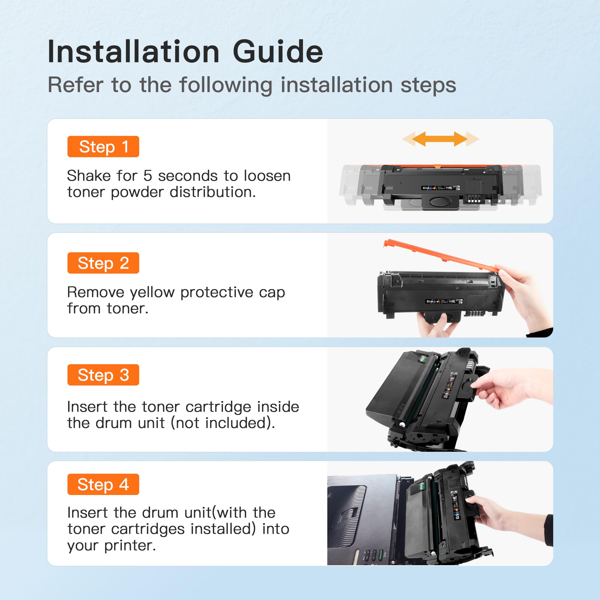 E-Z Ink (TM) Compatible Toner Cartridge Replacement for Samsung 116L MLTD116L D116L MLT D116L to use with SL-M2625D SL-M2825DW SL-M2835DW (2 Black)