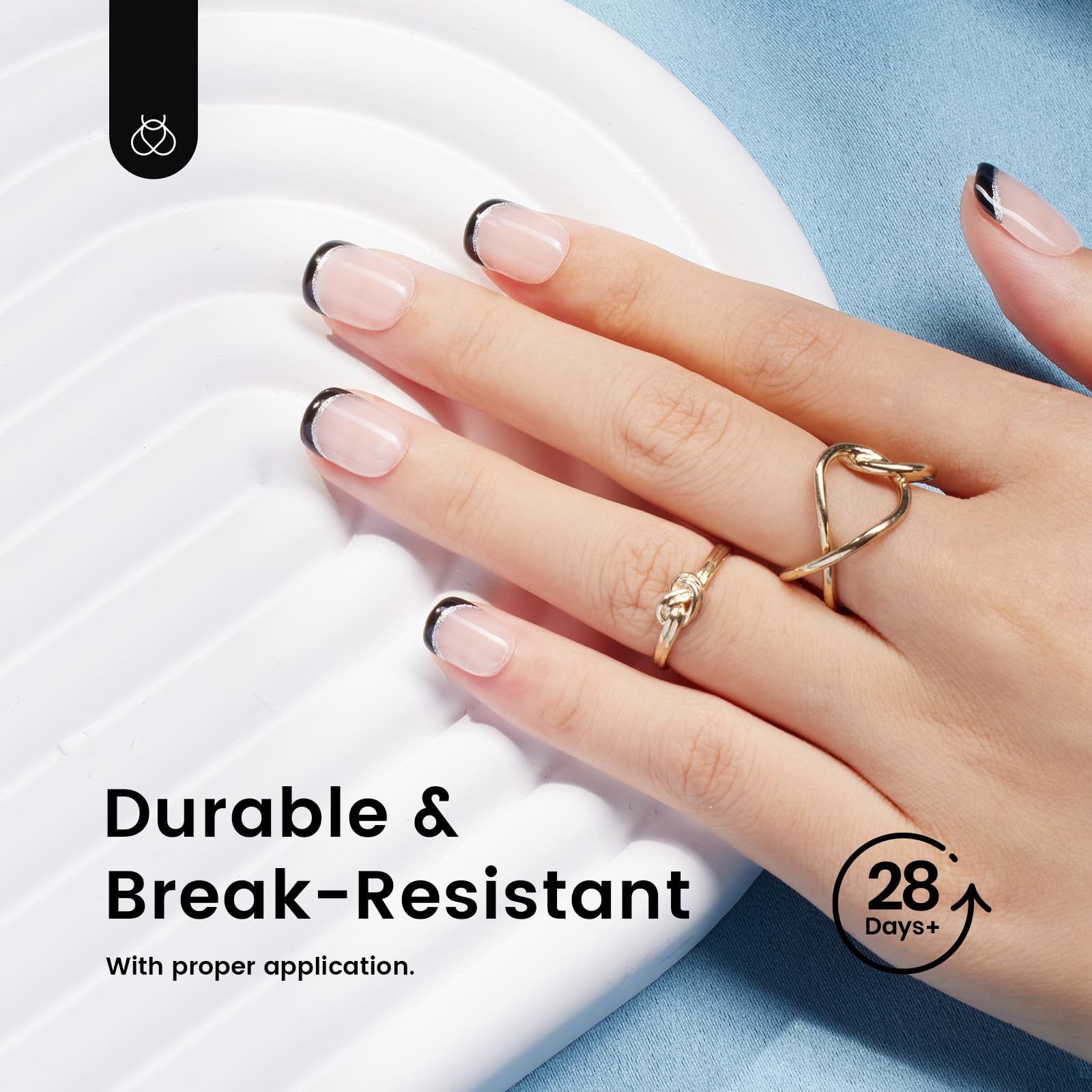 Beetles 504Pcs XS Short Square Nail Tips,12 Sizes Fake Nail Pre Shaped Half Matte Etch X Nail Tips Full Cover False Clear Acrylic Press on Nails for Gel Polish Nail Art Design,Nail Glues Needed