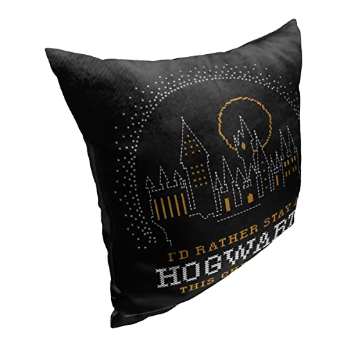 Northwest Harry Potter Pillow, 18" x 18", Hogwarts Christmas Woven Style