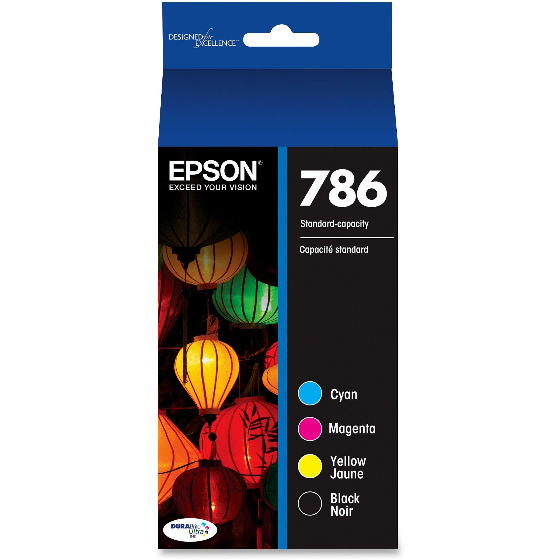 Epson T786120-BCS DURABrite Ultra Black and Color Combo Pack Standard Capacity Cartridge Ink, Black, Cyan, Magenta, Yellow