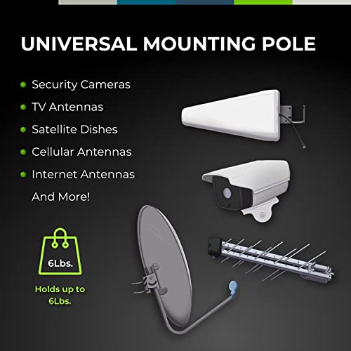 Bolton Technical 10β Inch J Pole Mount Accessory for Outside Antenna(Signal Booster Antenna, Yagi Antenna, Antenna Expansion kit, Dish, TV Antenna, Camera Pole, Weather Proof)