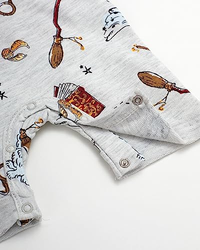 Harry Potter Baby Boys T-Shirt and Shortall Romper Set Gifts Baby Clothes (Burgundy, 18 Months)