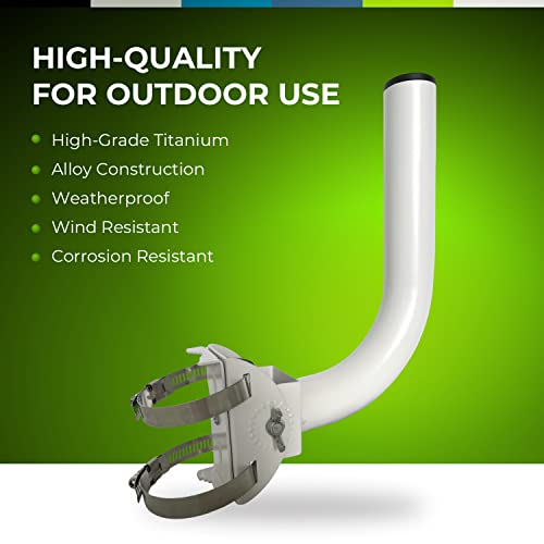 Bolton Technical 10β Inch J Pole Mount Accessory for Outside Antenna(Signal Booster Antenna, Yagi Antenna, Antenna Expansion kit, Dish, TV Antenna, Camera Pole, Weather Proof)