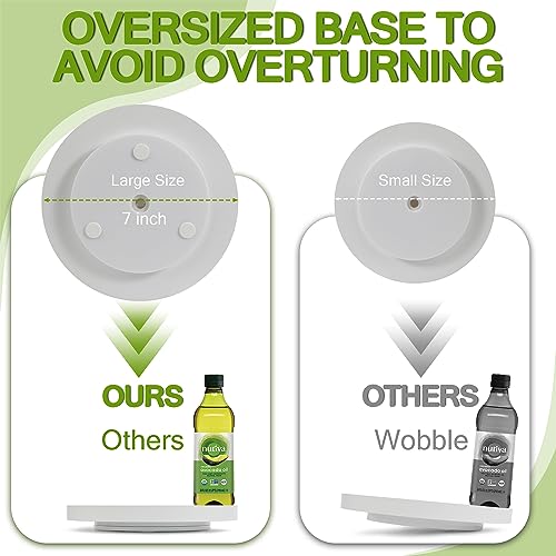 2 Pack Lazy Susan Organizers - OAMCEG 10 Inch Lazy Susan Turntable for Cabinet, 360 Rotating Kitchen Spice Rack Spinning Organizer, Bamboo Large Pantry Organization and Storage, for Fridge, Countertop