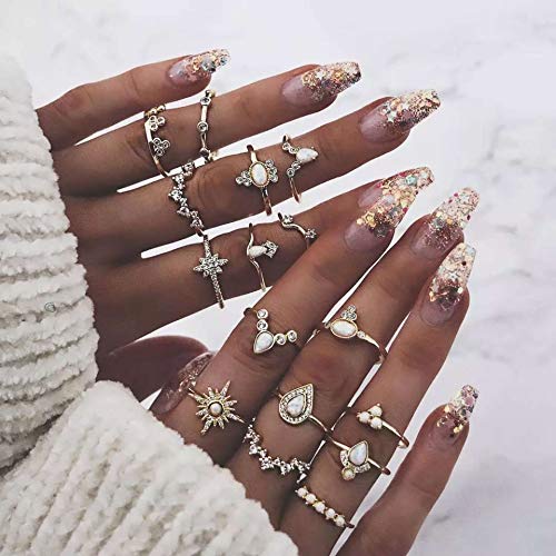choice of all Boho Rings Stackable Rings Vintage Kunckle Rings Cute Rings Set for Women Christmas Gifts
