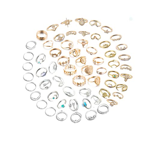 choice of all Boho Rings Stackable Rings Vintage Kunckle Rings Cute Rings Set for Women Christmas Gifts