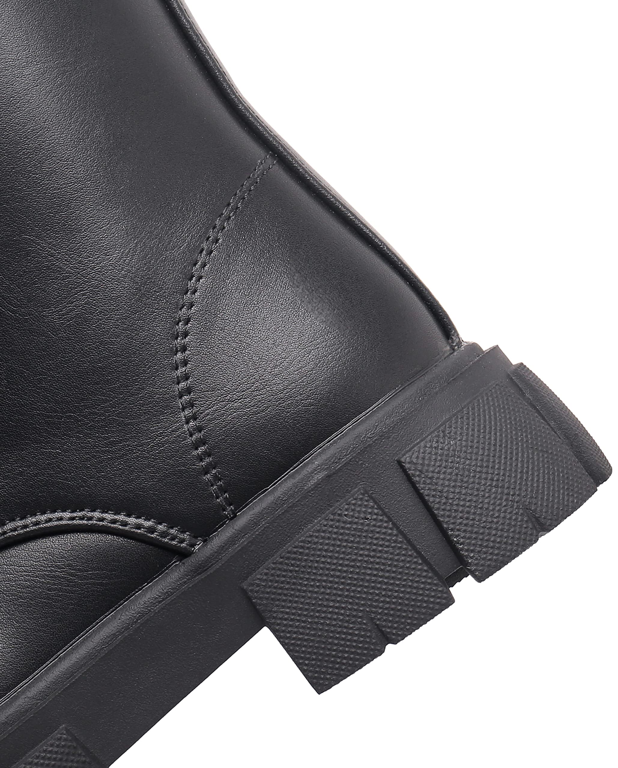 Apakowa Kids Girls Boots Fashion Combat Ankle Boots Side Zipper Booties (Little Kid/Big Kid)