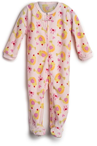 Elowel Baby Girls Footed Birds Pajama Sleeper Fleece 12-18 Months