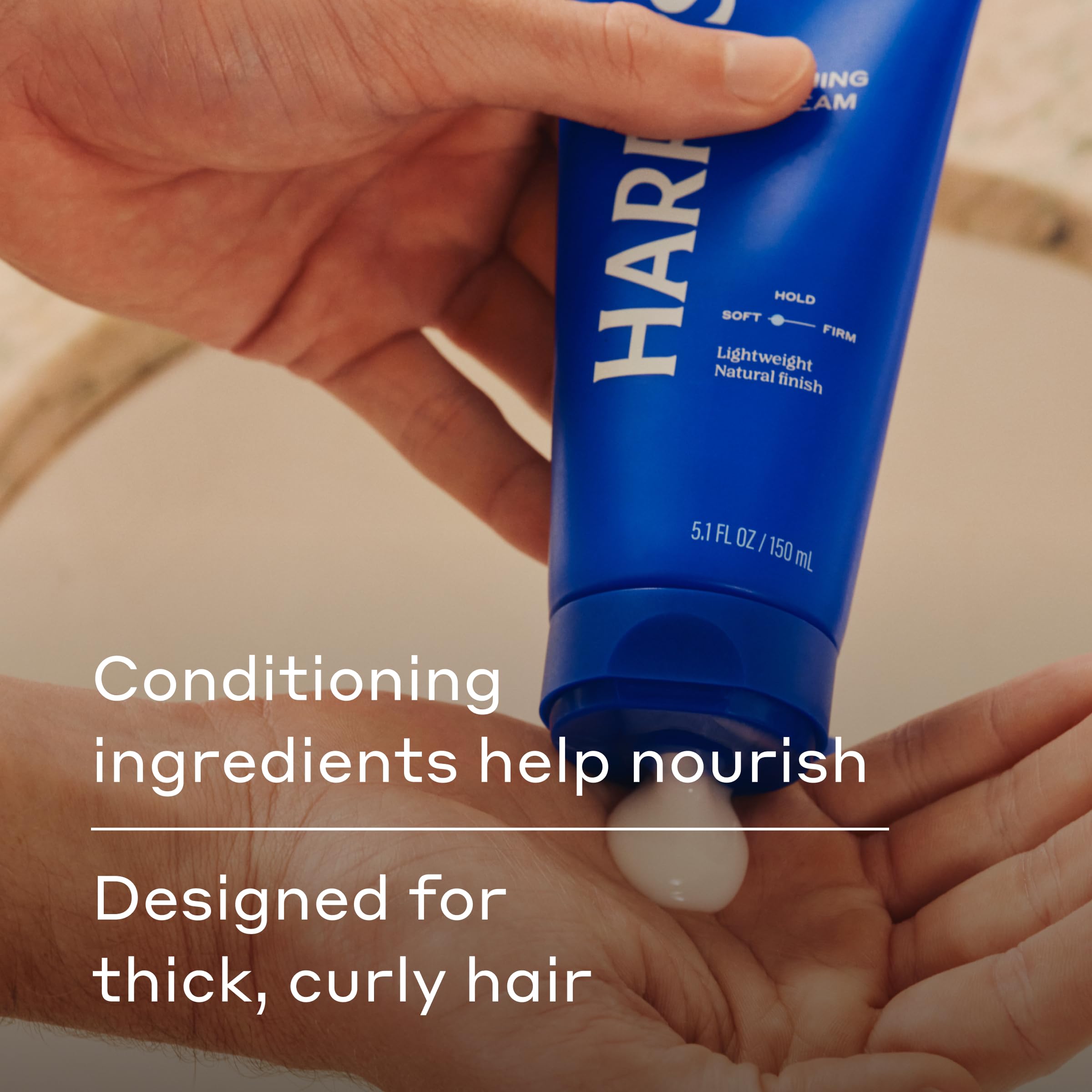 Harry's Hair Taming Cream, Lightweight Hair Styling Cream with Natural Finish, 5.1 Fl Oz, 3 Pack