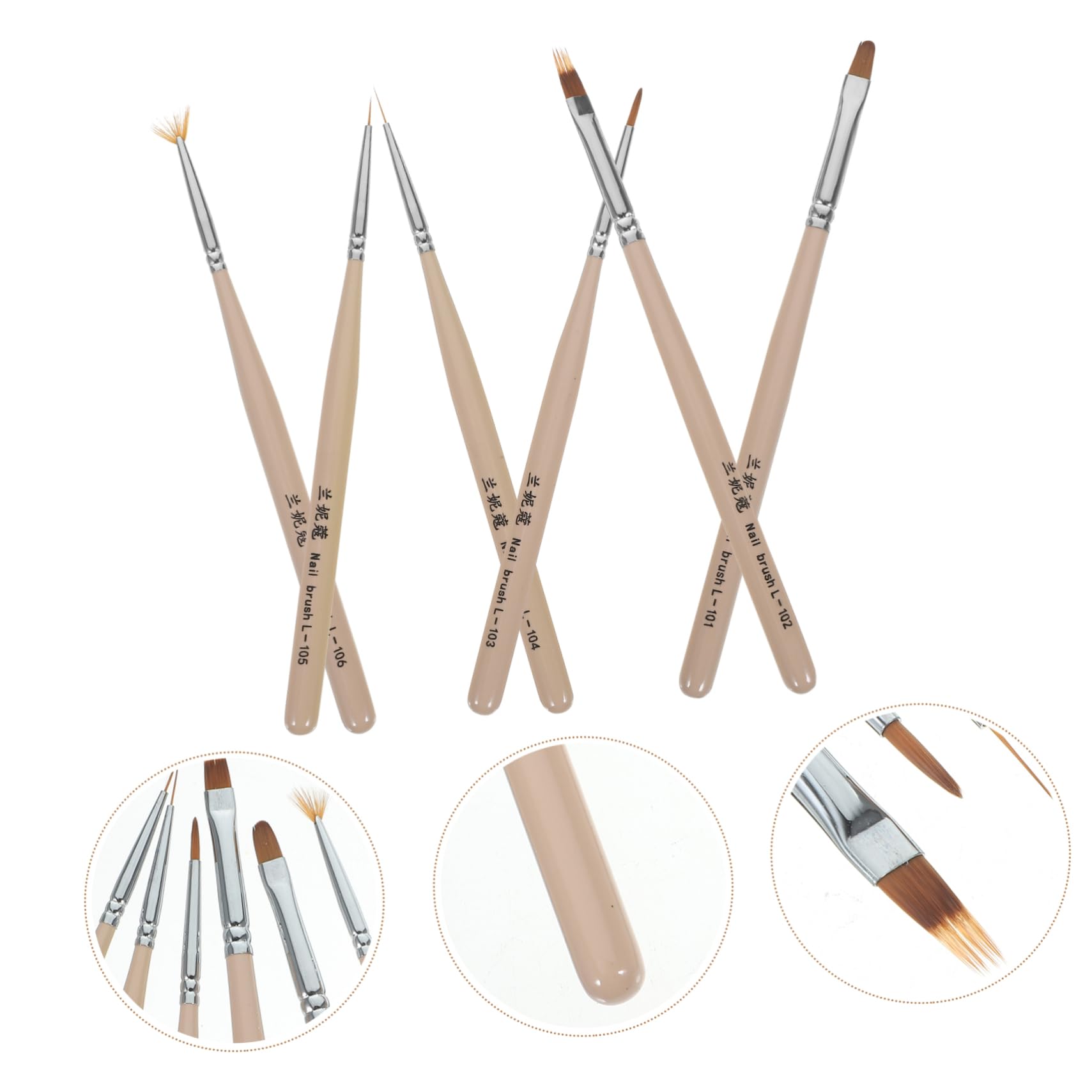 FOMIYES 6pcs Nails Art Paint Kit De Nail Art Pen Set Nail Painting Tool Nail Drawing Pen Nail Art Accessories Manicure Supplies