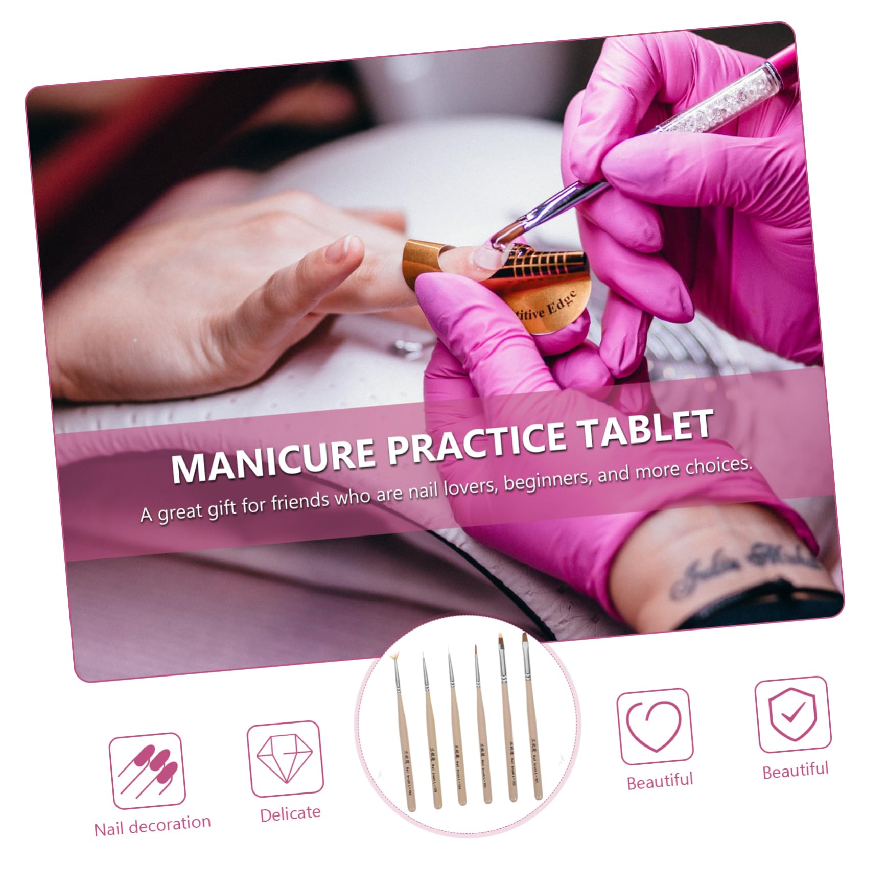 FOMIYES 6pcs Nails Art Paint Kit De Nail Art Pen Set Nail Painting Tool Nail Drawing Pen Nail Art Accessories Manicure Supplies