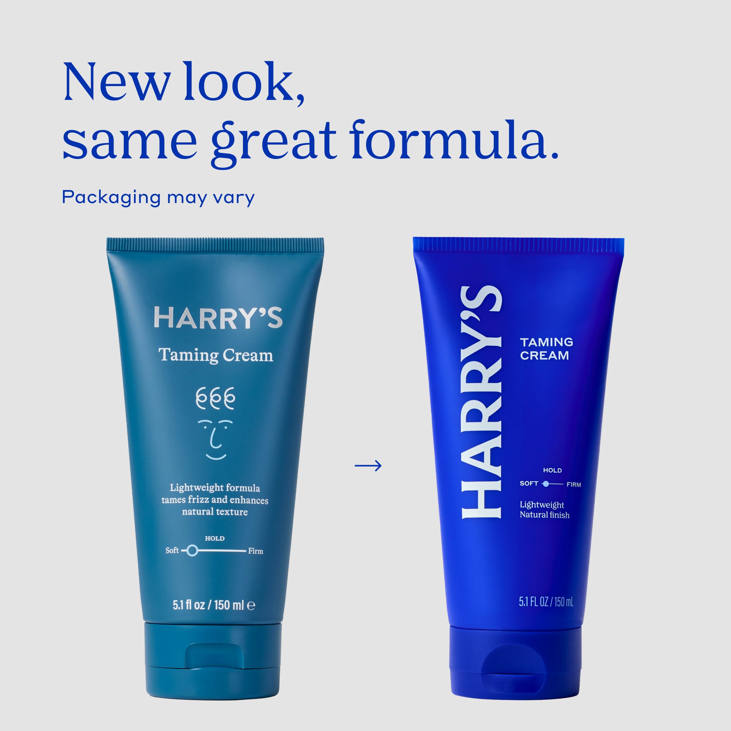 Harry's Hair Taming Cream, Lightweight Hair Styling Cream with Natural Finish, 5.1 Fl Oz, 3 Pack