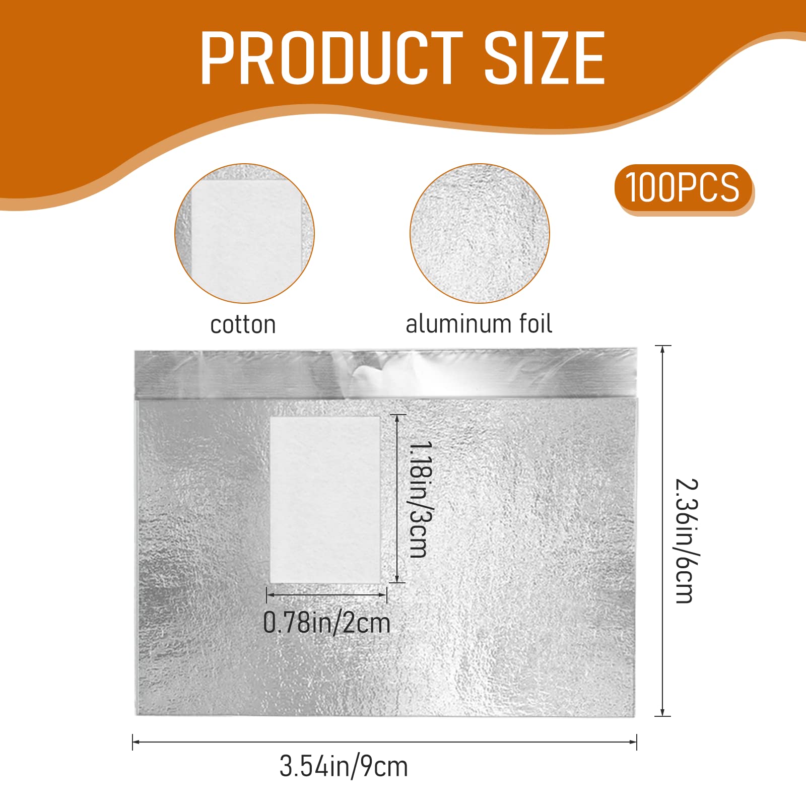 100 Pcs Nail Polish Remover Foil Nail Wraps Soak off Foils Cotton Pads Aluminium with Cuticle Pusher Aluminium Foil Nail Remover with Pre-attached Lint-free Pads100 Pcs Foil Nail Wraps Soak off Foils