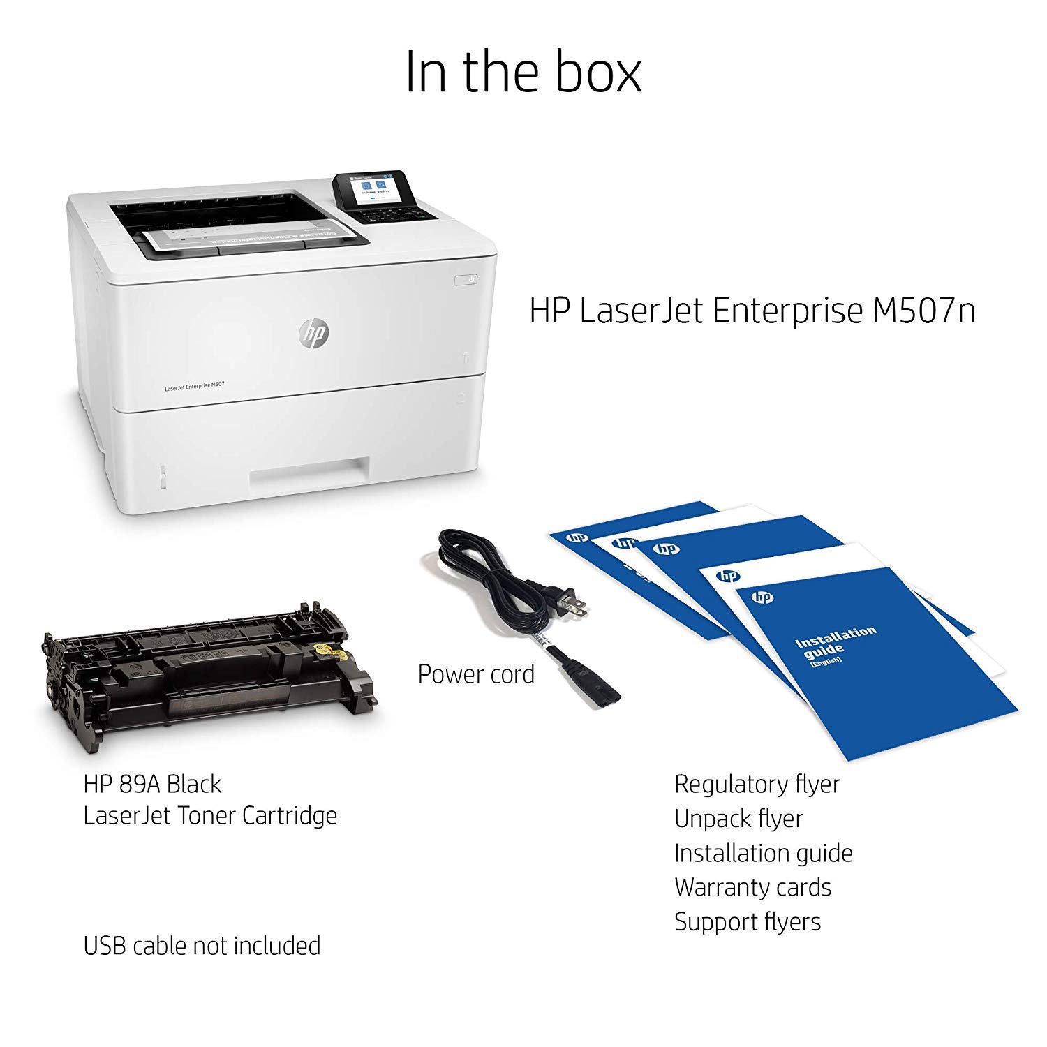 HP Laserjet Enterprise M507n with One-Year, Next-Business Day, Onsite Warranty (1PV86A) (Renewed)