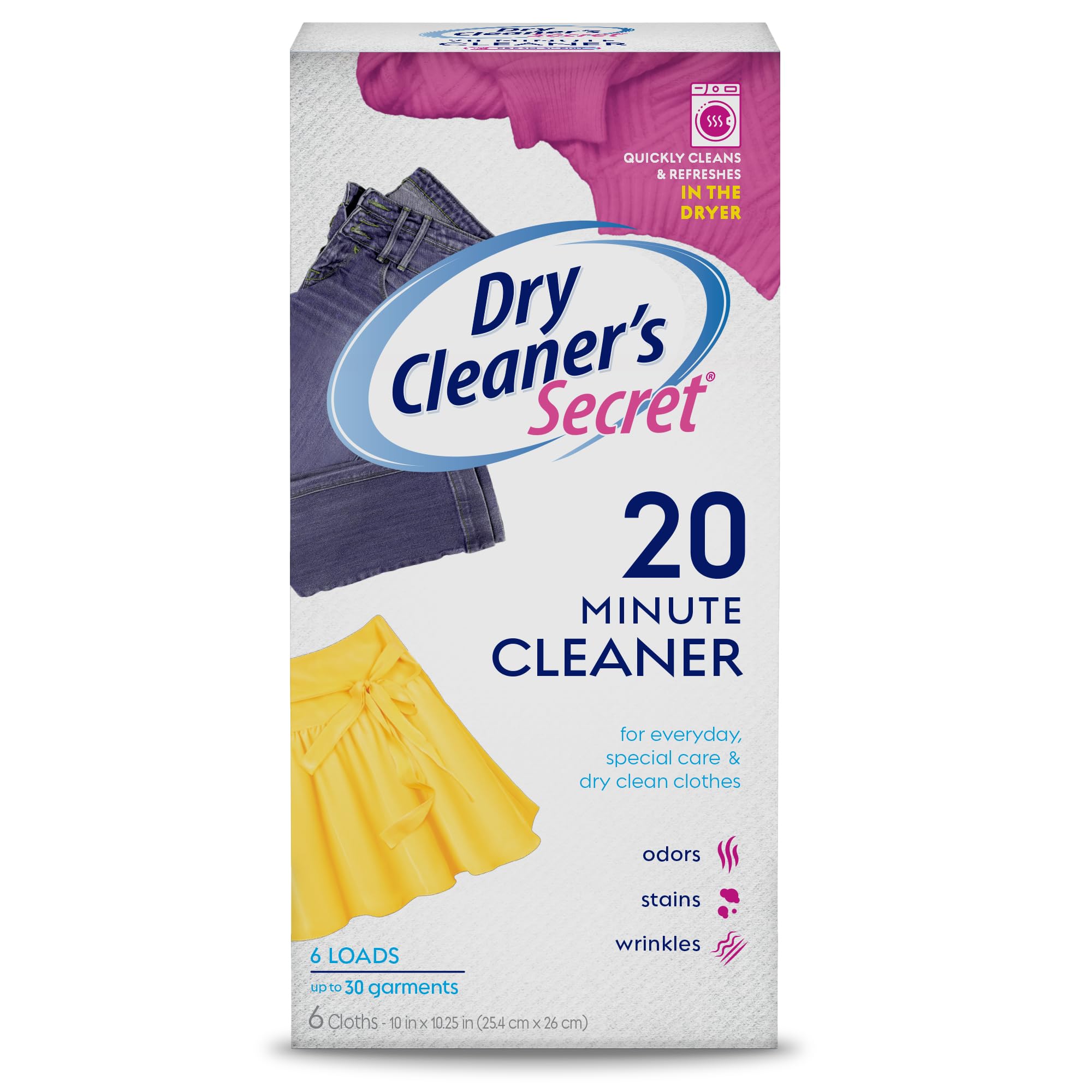 Woolite At Home Dry Cleaner, Fresh Scent, 6 Cloths