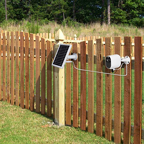 UYODM 2 Pack Solar Panel for Arlo Essential Spotlight | Weather Resistant, 16.5Ft Outdoor Power Charging Cable, Adjustable Mount | Not for Arlo HD Pro Pro2 Pro3 - Silver