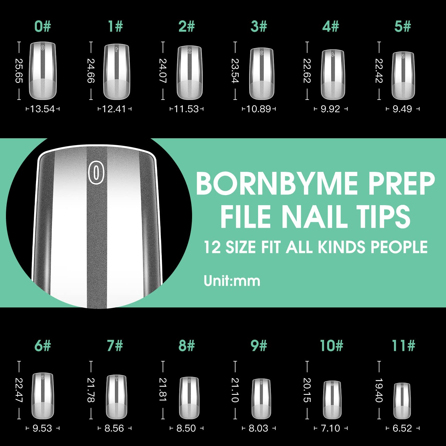 Soft Gel Nail Tips Medium Square, 600 PCS Pre Buff Full Cover Shaped Nail Extenison Tips Matte Gel X Nail Tips Acrylic False Nail Tips BORNBYME