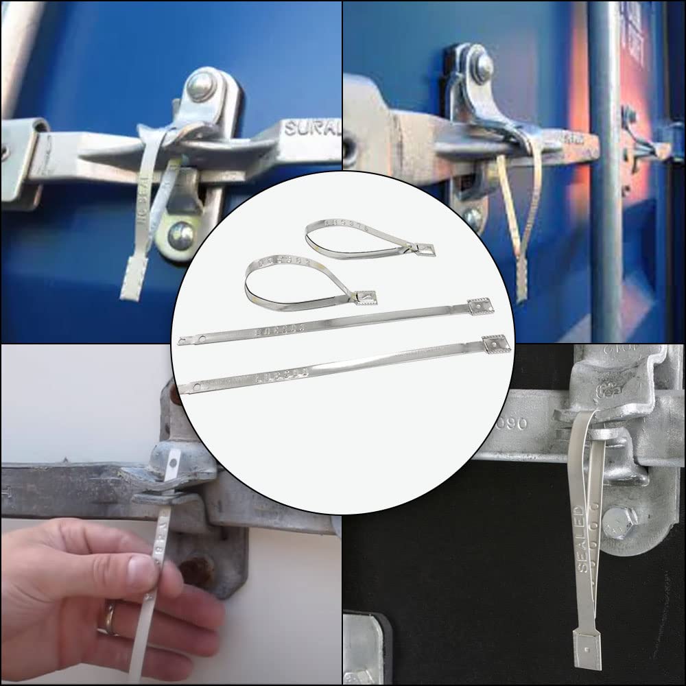 QZATTCAEN 100pc Metal Truck Seals Metal Trailer Seals Security Seals Tamper Evident Seal Metal Container Seal Steel Seals Shipping Seals Numbered Sequentially