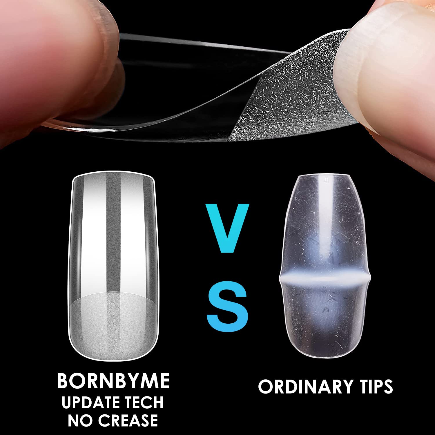 Soft Gel Nail Tips Medium Square, 600 PCS Pre Buff Full Cover Shaped Nail Extenison Tips Matte Gel X Nail Tips Acrylic False Nail Tips BORNBYME