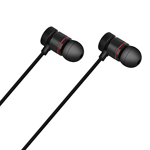 Yoidesu Wireless Headphones, Portable Wireless Bluetooth Headphones Magnetic Earbuds Sports Earphone Built-in Microphone for iPhone Android(Black)