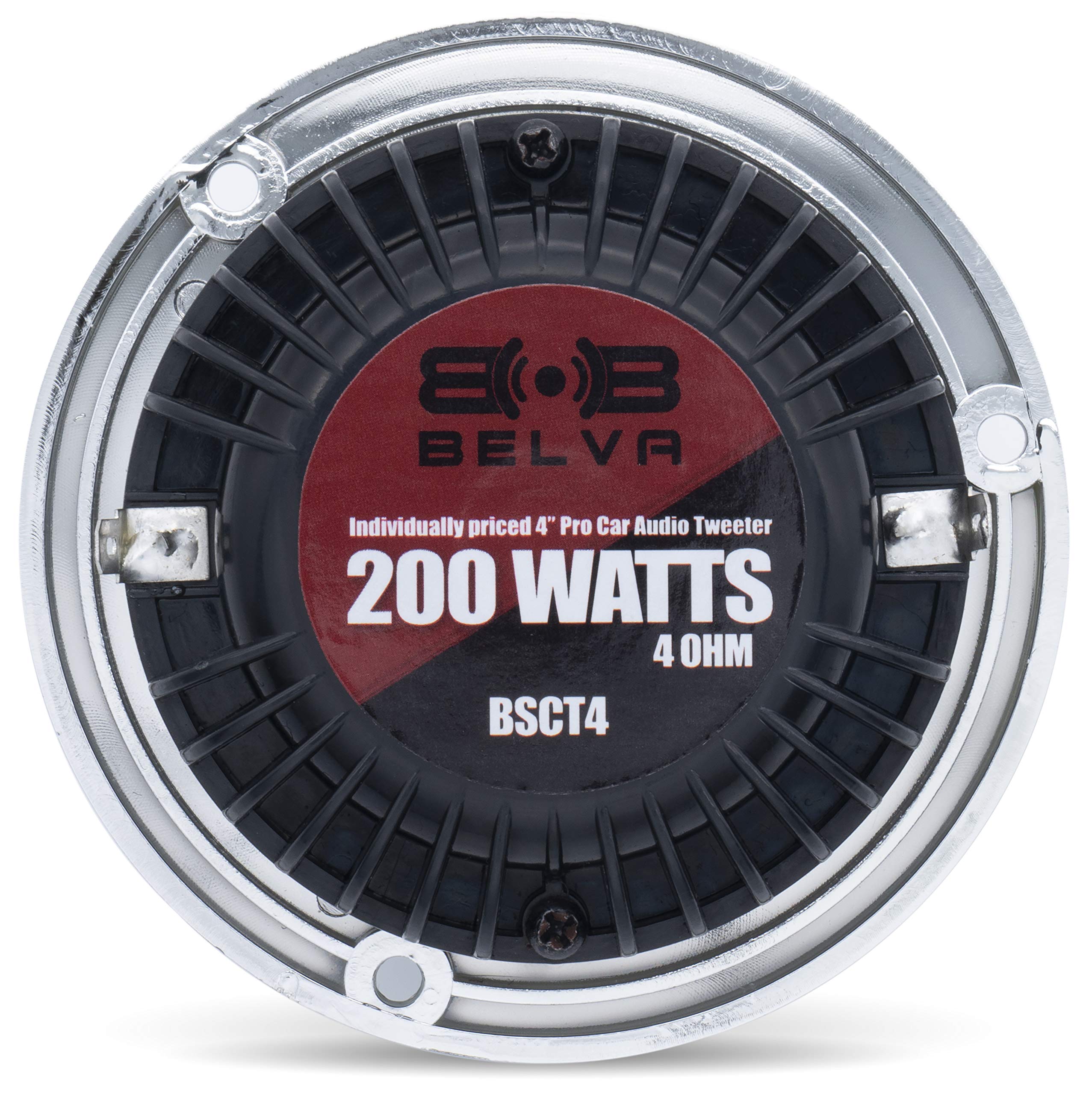 BELVA BSCT4 200 Watt Max 4-Inch Competition Grade Car Audio Super Tweeter (Tweeter Sold Individually)
