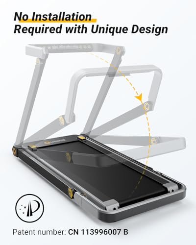 UREVO Treadmill with Desk, 3 in 1 Foldable Treadmill with Removable Desk, Install Free Under Desk Treadmill, 3HP Powerful Walking Treadmill for Office with Remote and 2s Folding
