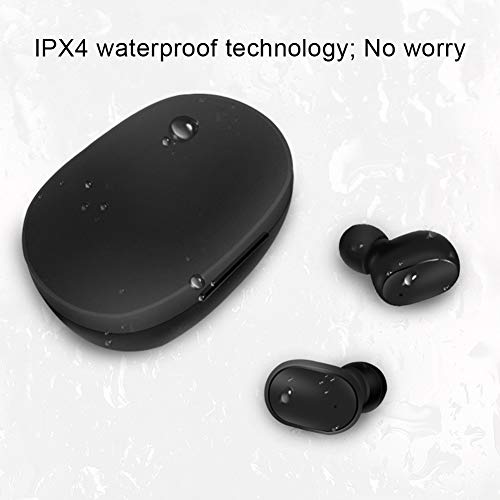 fosa1 True Wireless Earbud, Portable Mini Binaural Call Stereo in Ear Headphones Built in Mic Noise Reduction with Charging Case Fit for Running Gym Outdoor