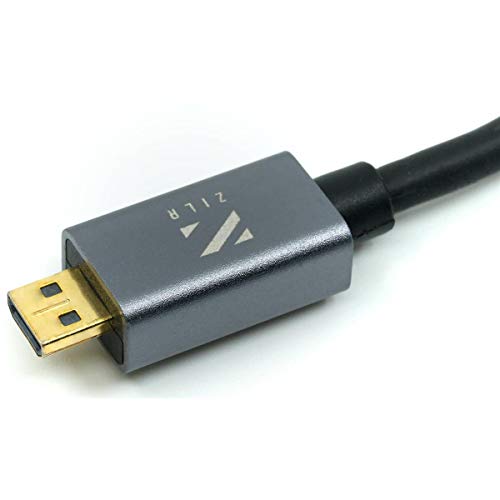 ZILR 10bit High Speed HDMI Cable 4K HD Ethernet HDMI Type A to Type D Micro HDMI Cable Ultra HDMI Cable 4K HDCP2.2 4K HDMI Camera HDMI Cable